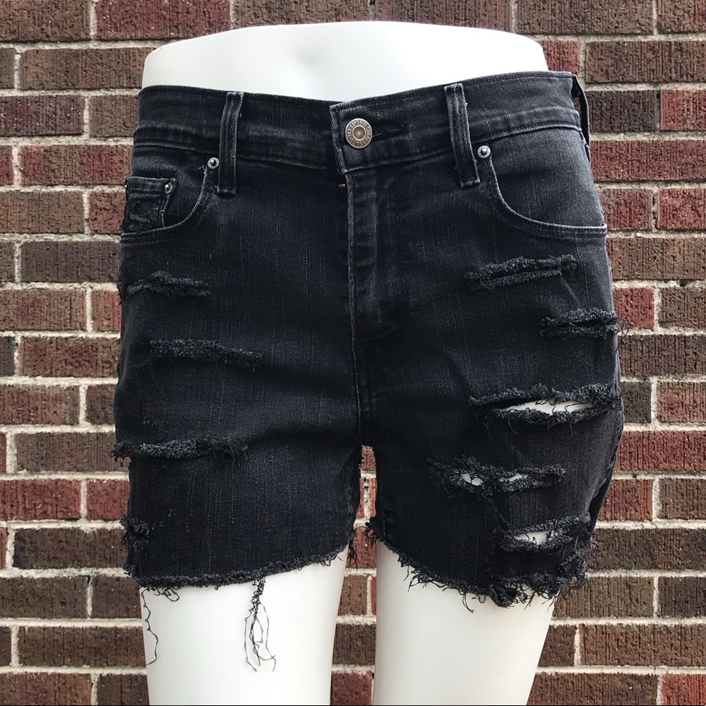 Levi’s Destructed Denim Cut Off Shorts - Gem